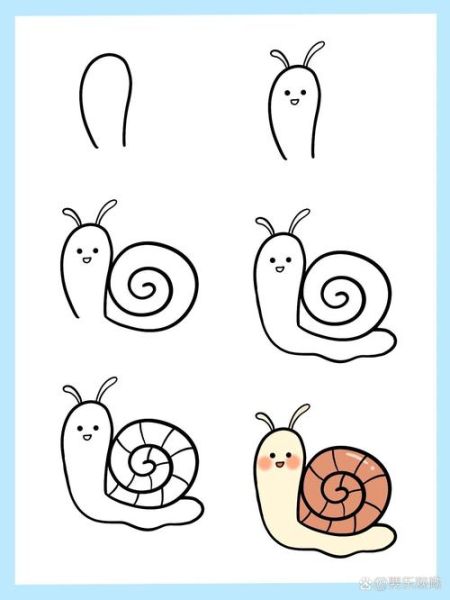 蜗牛简笔画怎么画_蜗牛图片简笔画教程-第2张图片-山城妙识
