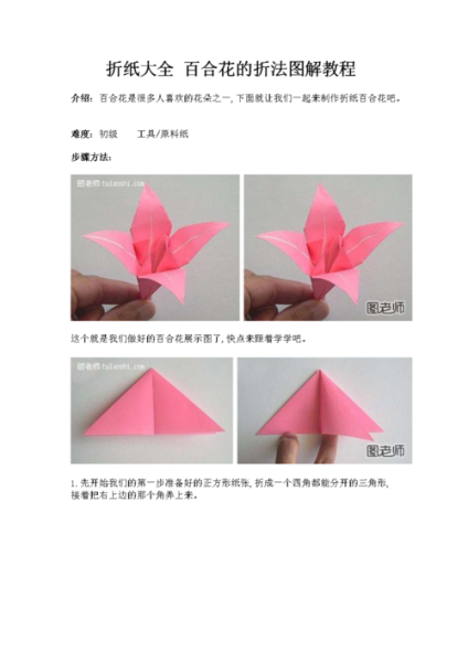 百合花折纸教程_折纸百合花怎么折-第3张图片-山城妙识