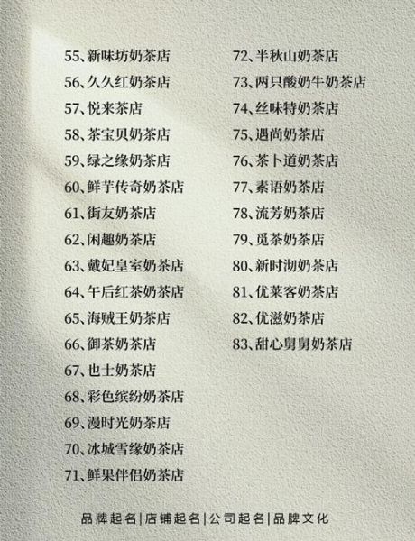 奶茶店名字有创意_如何取一个自带流量的店名-第2张图片-山城妙识 奶茶店名字有创意_如何取一个自带流量的店名-第2张图片-山城妙识