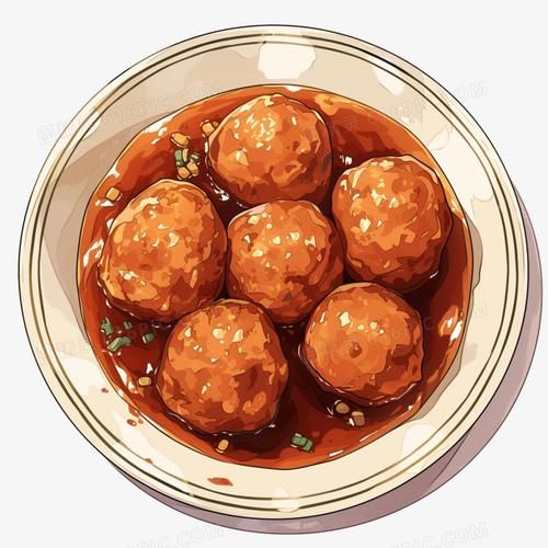 红烧狮子头简笔画怎么画_红烧狮子头简笔画步骤-第2张图片-山城妙识