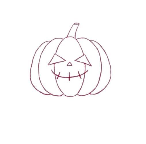 南瓜灯图片画法_零基础怎么画-第1张图片-山城妙识