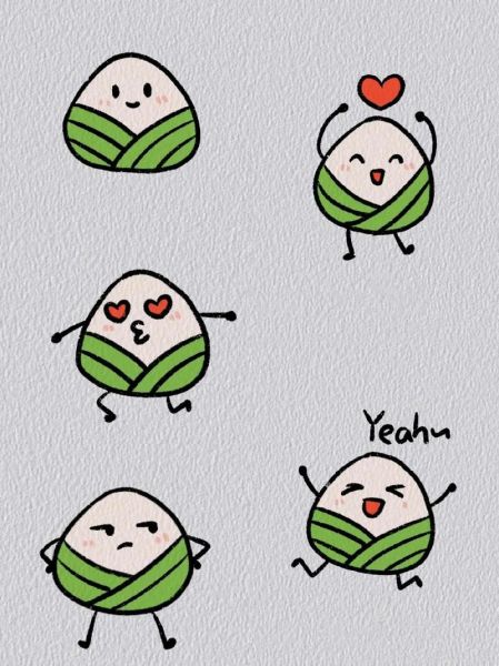 可爱粽子简笔画怎么画_粽子卡通画教程-第1张图片-山城妙识