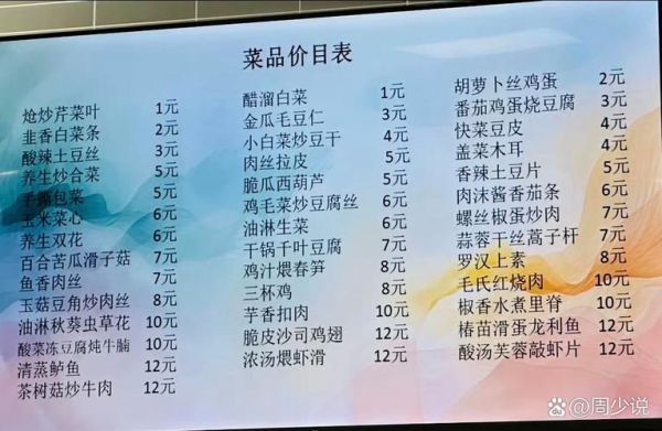 菜单价格表大全_如何看懂隐藏收费-第1张图片-山城妙识