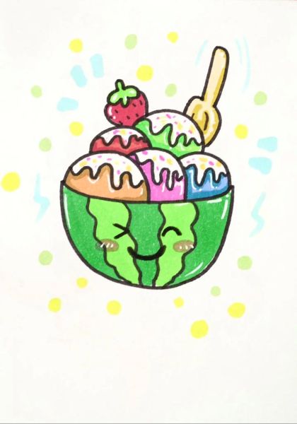 冰淇淋图片大全大图片简笔画_怎么画好看-第2张图片-山城妙识