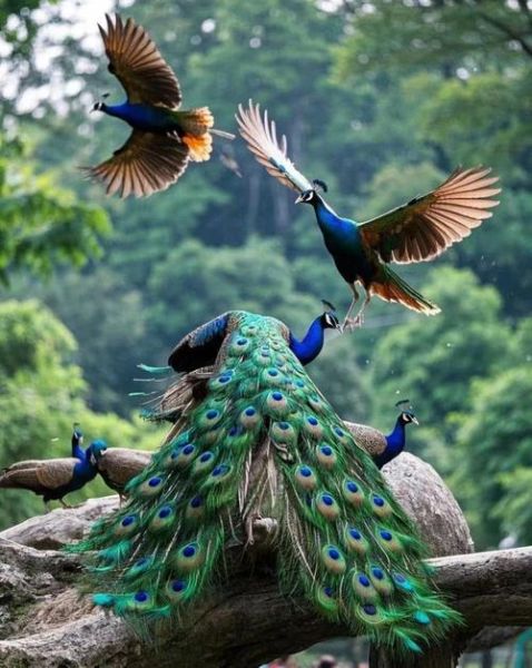 孔雀开屏寓意什么_孔雀开屏象征什么-第1张图片-山城妙识