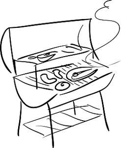 烧烤架简笔画怎么画_烧烤架简笔画步骤-第2张图片-山城妙识