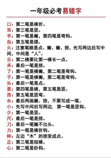 汉字笔画顺序怎么写_常见易错笔顺有哪些-第3张图片-山城妙识