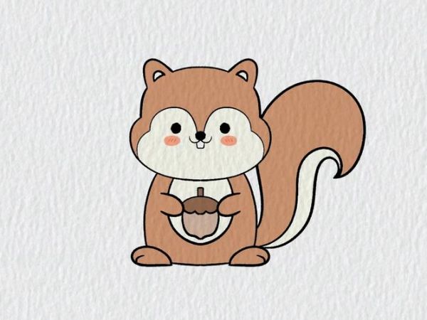 松鼠简笔画怎么画_松鼠彩色涂色技巧-第1张图片-山城妙识