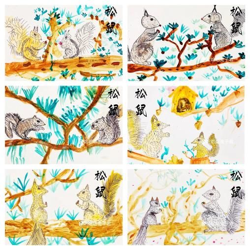 松鼠简笔画怎么画_松鼠彩色涂色技巧-第3张图片-山城妙识