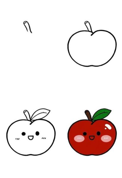 水果简笔画怎么画_简单可爱的画法-第2张图片-山城妙识 水果简笔画怎么画_简单可爱的画法-第2张图片-山城妙识