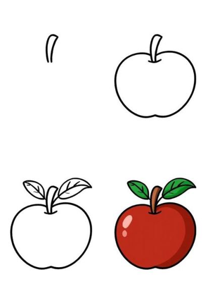 水果简笔画怎么画_简单可爱的画法-第3张图片-山城妙识 水果简笔画怎么画_简单可爱的画法-第3张图片-山城妙识