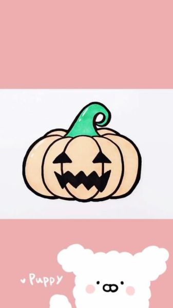 可爱南瓜灯简笔画怎么画_可爱南瓜灯简笔画图片教程-第3张图片-山城妙识 可爱南瓜灯简笔画怎么画_可爱南瓜灯简笔画图片教程-第3张图片-山城妙识