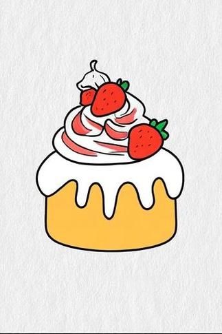 奶油蛋糕图片卡通_如何画可爱又简单-第3张图片-山城妙识