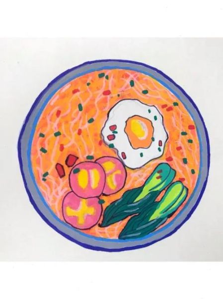 西红柿鸡蛋面简笔画步骤_怎么画才好看-第2张图片-山城妙识