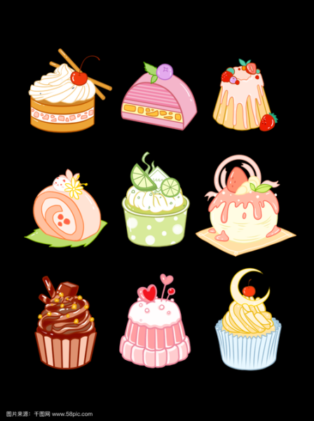 可爱卡通甜品图片哪里找_如何制作可爱卡通甜品图片-第1张图片-山城妙识