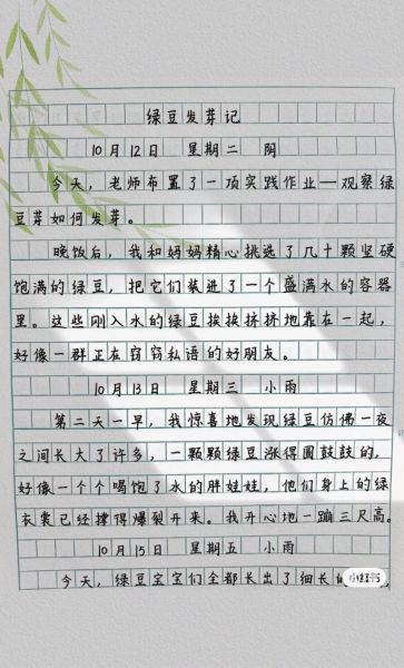 绿豆发芽观察日记评语怎么写_如何写好评语-第3张图片-山城妙识