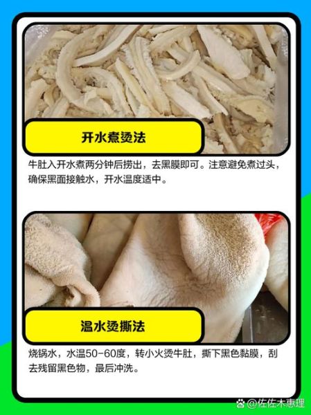 洗牛肚上面的黑绒怎么去除_牛肚黑绒清洗视频教程-第1张图片-山城妙识