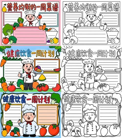 健康菜谱手抄报怎么做_小学生手抄报内容写什么-第3张图片-山城妙识