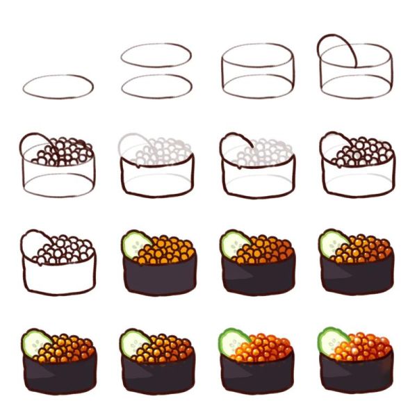 寿司卡通图片怎么画_寿司卡通简笔画教程-第1张图片-山城妙识 寿司卡通图片怎么画_寿司卡通简笔画教程-第1张图片-山城妙识