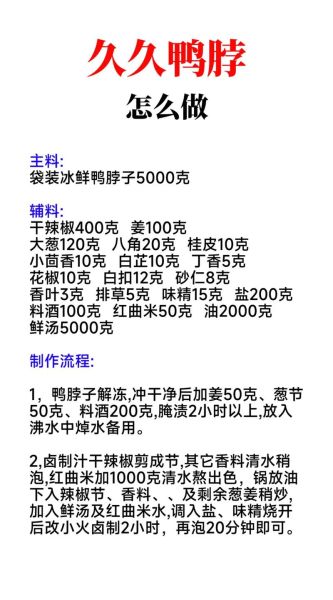 正宗麻辣鸭脖怎么做_麻辣鸭脖配方比例-第1张图片-山城妙识