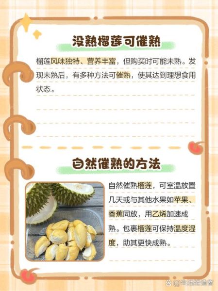 榴莲没熟打开后怎么办_榴莲不熟怎么补救-第2张图片-山城妙识