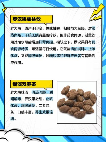 胖大海和罗汉果哪个好_功效区别与适用人群-第2张图片-山城妙识
