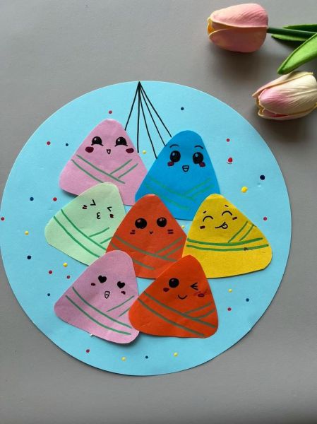 纸粽子怎么包_纸粽子做法图解视频-第3张图片-山城妙识