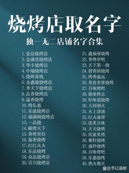 烧烤店名字怎么取_烧烤店名字创意大全-第1张图片-山城妙识 烧烤店名字怎么取_烧烤店名字创意大全-第1张图片-山城妙识