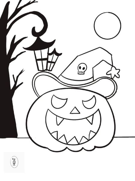 万圣节简笔画可爱_怎么画-第1张图片-山城妙识 万圣节简笔画可爱_怎么画-第1张图片-山城妙识
